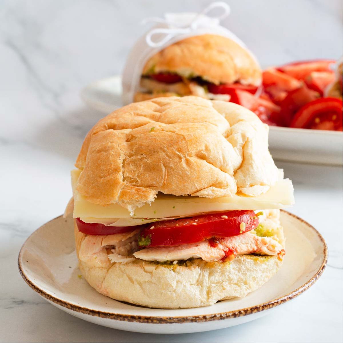 Rotisserie Chicken Caprese Sandwich